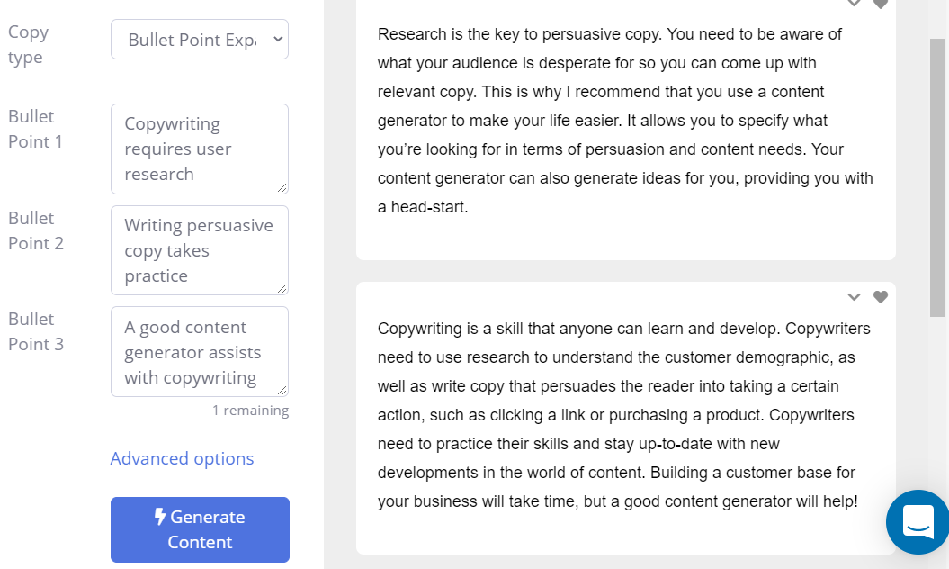 Bullet Point Expander - ContentBot Documentation