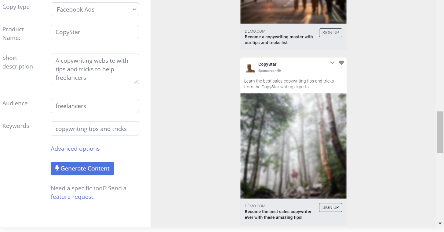 Facebook Ads - ContentBot Documentation