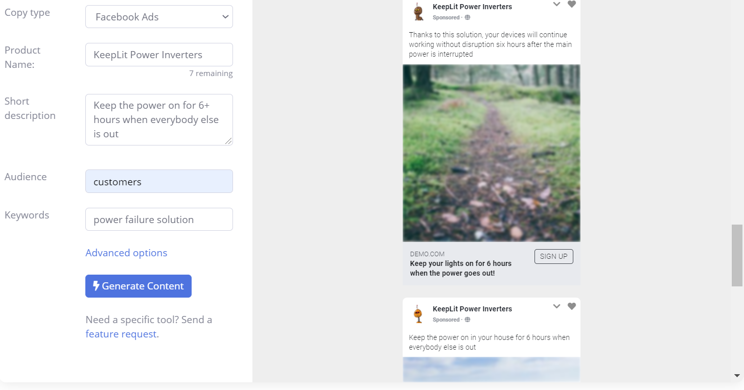 Facebook Ads - ContentBot Documentation