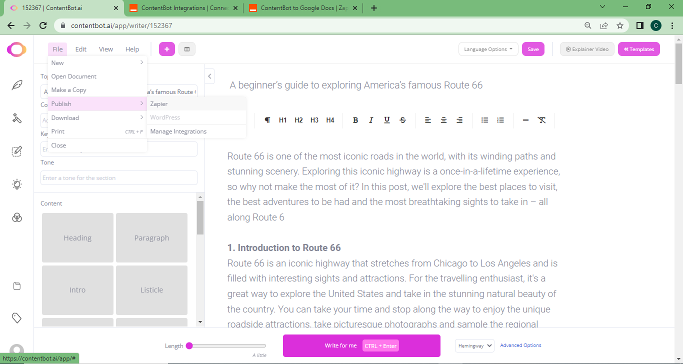 Creating Mailchimp campaigns from new ContentBot documents - ContentBot Documentation